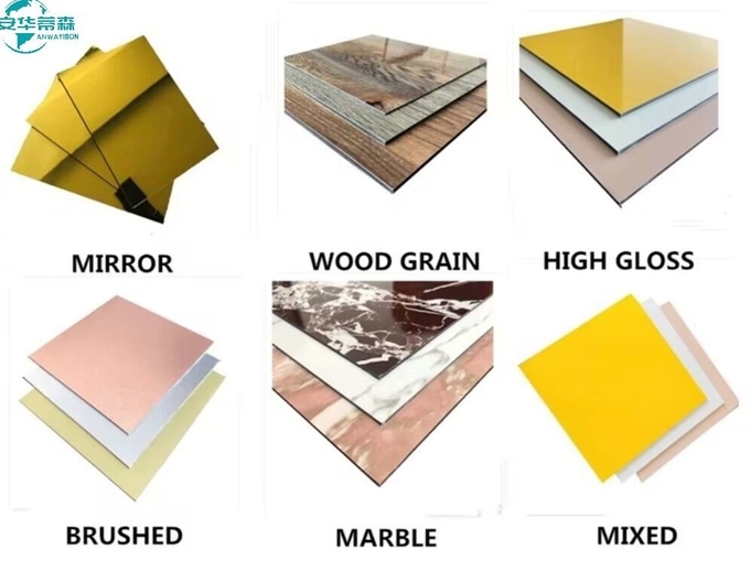 2440mm Fireproof Wooden ACP Wood Aluminum Composite Panel Exterior Wall ...
