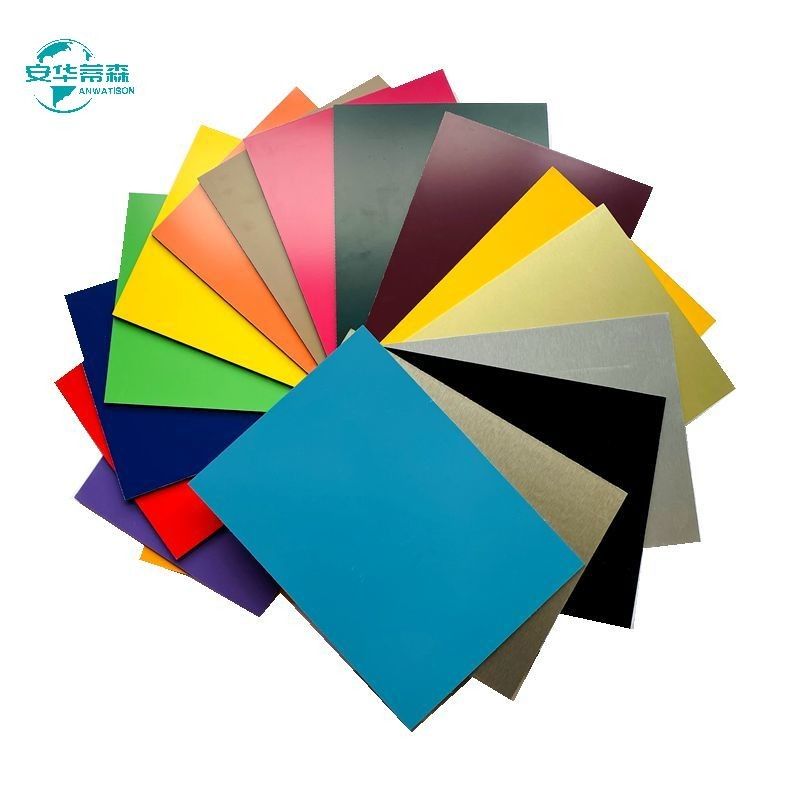Solid Color ACP Exterior Wall Cladding PE PVDF Coating Glossy Exterior ...
